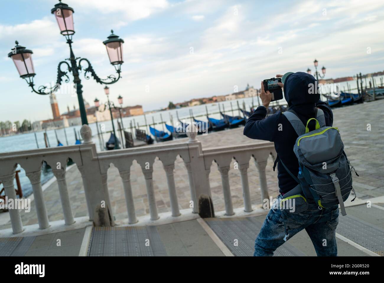 Venice during Covid19 lockdown, Italy, Europe,, Piazza San Marco, often ...