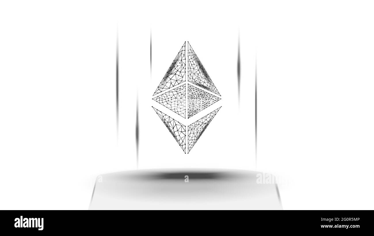 Ethereum ETH cryptocurrency token symbol, coin icon on white background ...