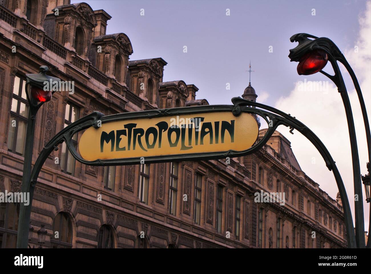 Paris Metro Sign - Metropolitain - Paris Photography Stock Photo - Alamy