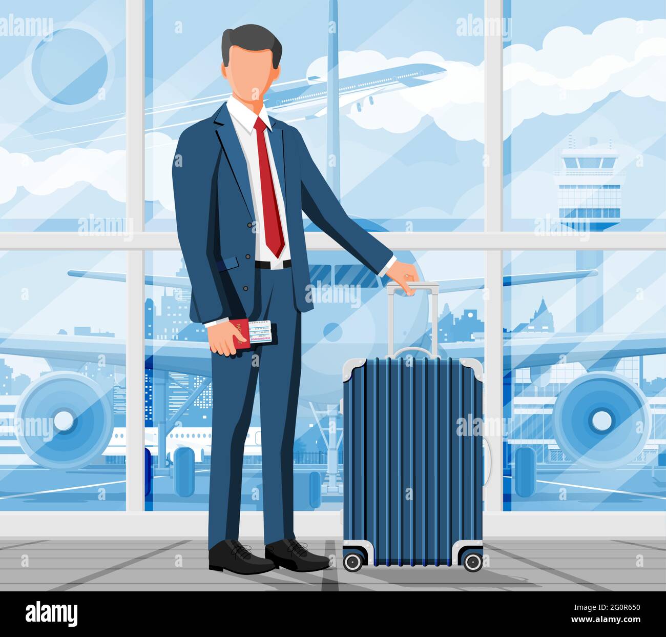 Travel concept man bag Stock Vector Images - Alamy