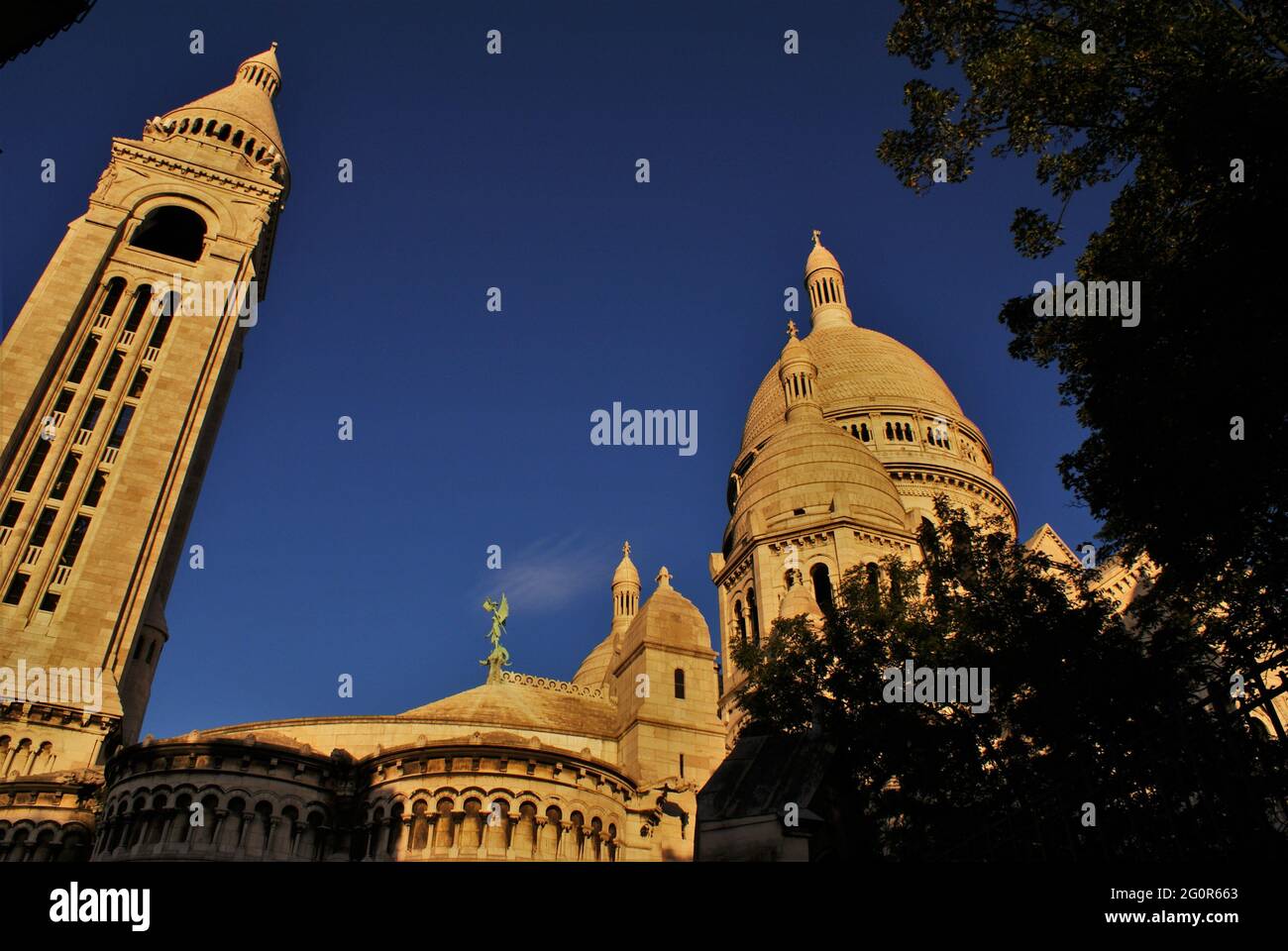Sacre Coeur Basilica At Sunset - Montmartre - Paris Photography Stock ...