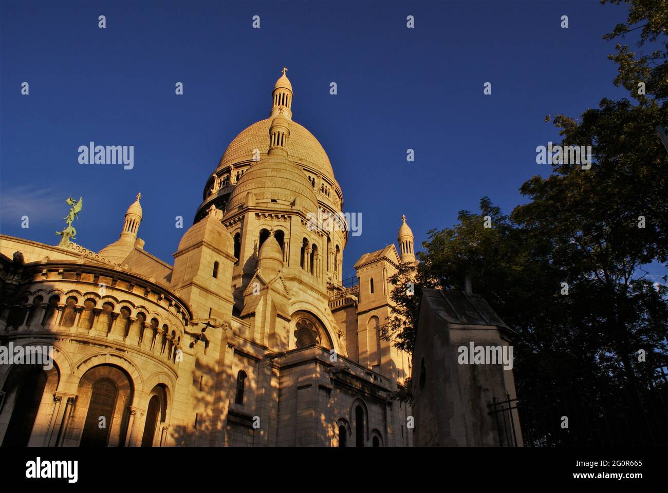 Sacre Coeur Basilica At Sunset - Montmartre - Paris Photography Stock ...