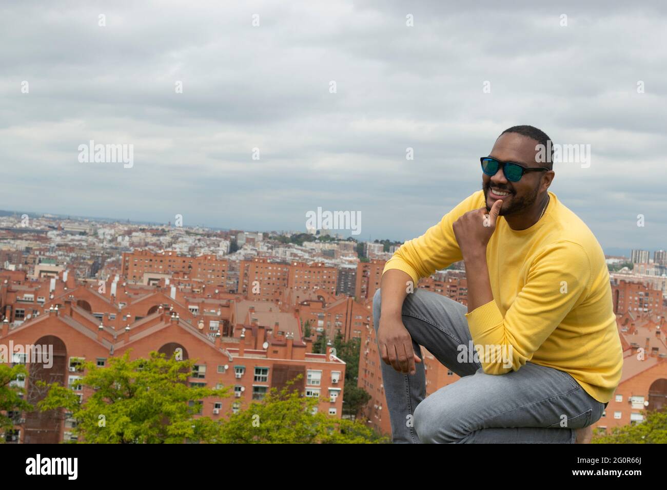 Portrait black teen glasses male hi-res stock photography and images ...