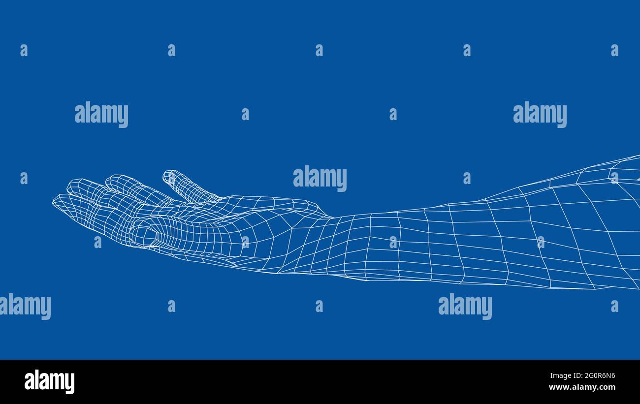 Open palm hand gesture of male hand. Vector Stock Vector Image & Art ...