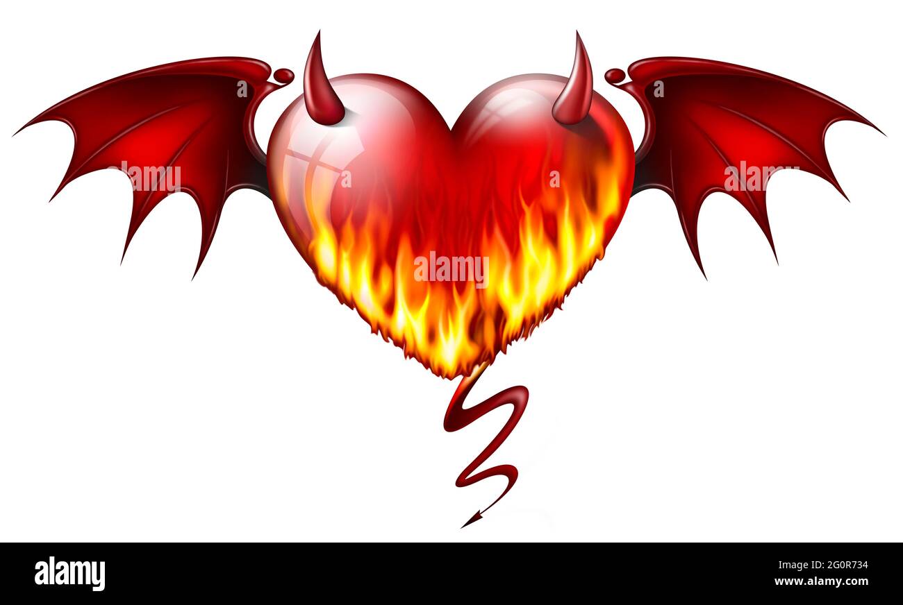 Heart flame icon Cut Out Stock Images & Pictures - Alamy