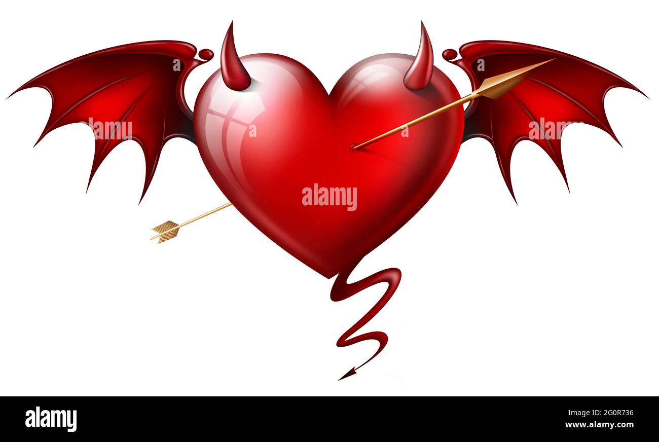 Heart wings icon valentine Cut Out Stock Images & Pictures - Alamy