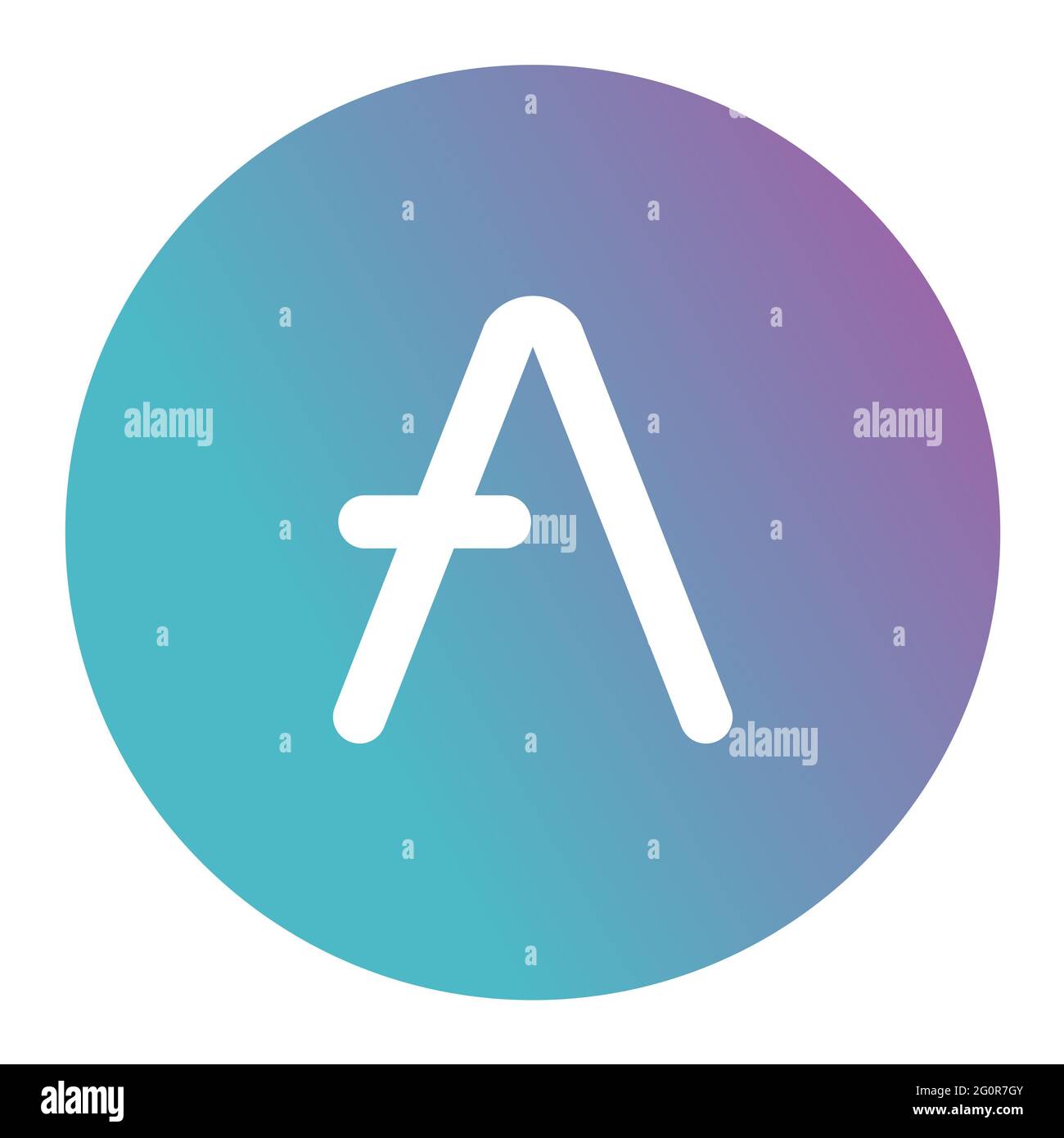 Aave token symbol cryptocurrency logo, coin icon isolated on white ...