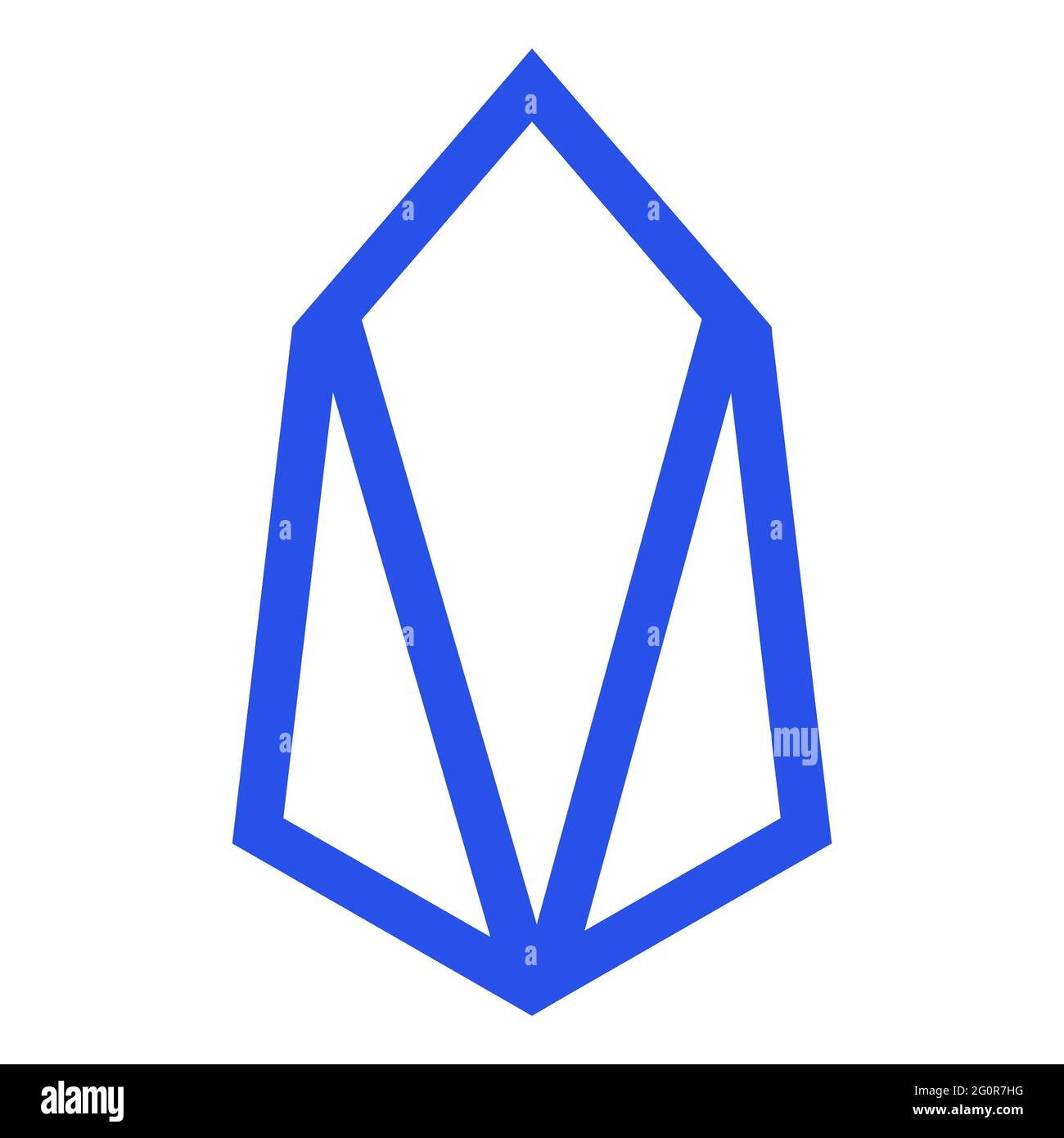 Eosio EOS token symbol of the DeFi project cryptocurrency logo ...
