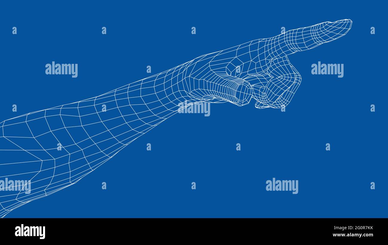 Human hand point with finger. Vector Stock Vector Image & Art - Alamy