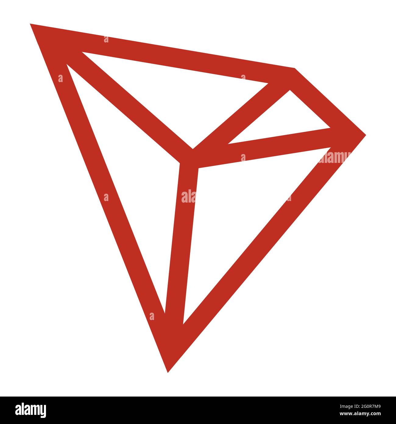 Tron TRX token symbol of the DeFi project cryptocurrency logo ...