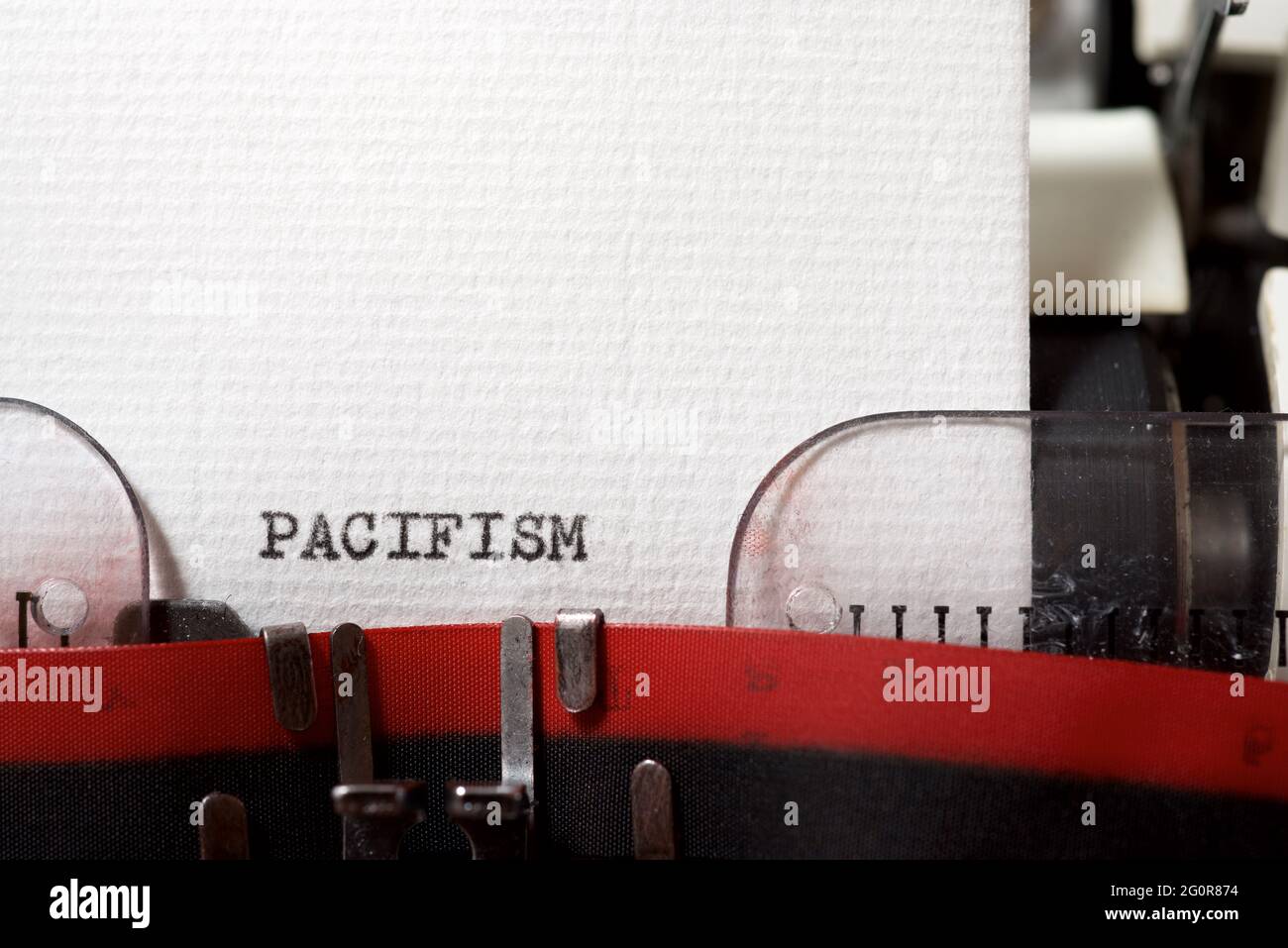 The word pacifism written with a typewriter Stock Photo - Alamy