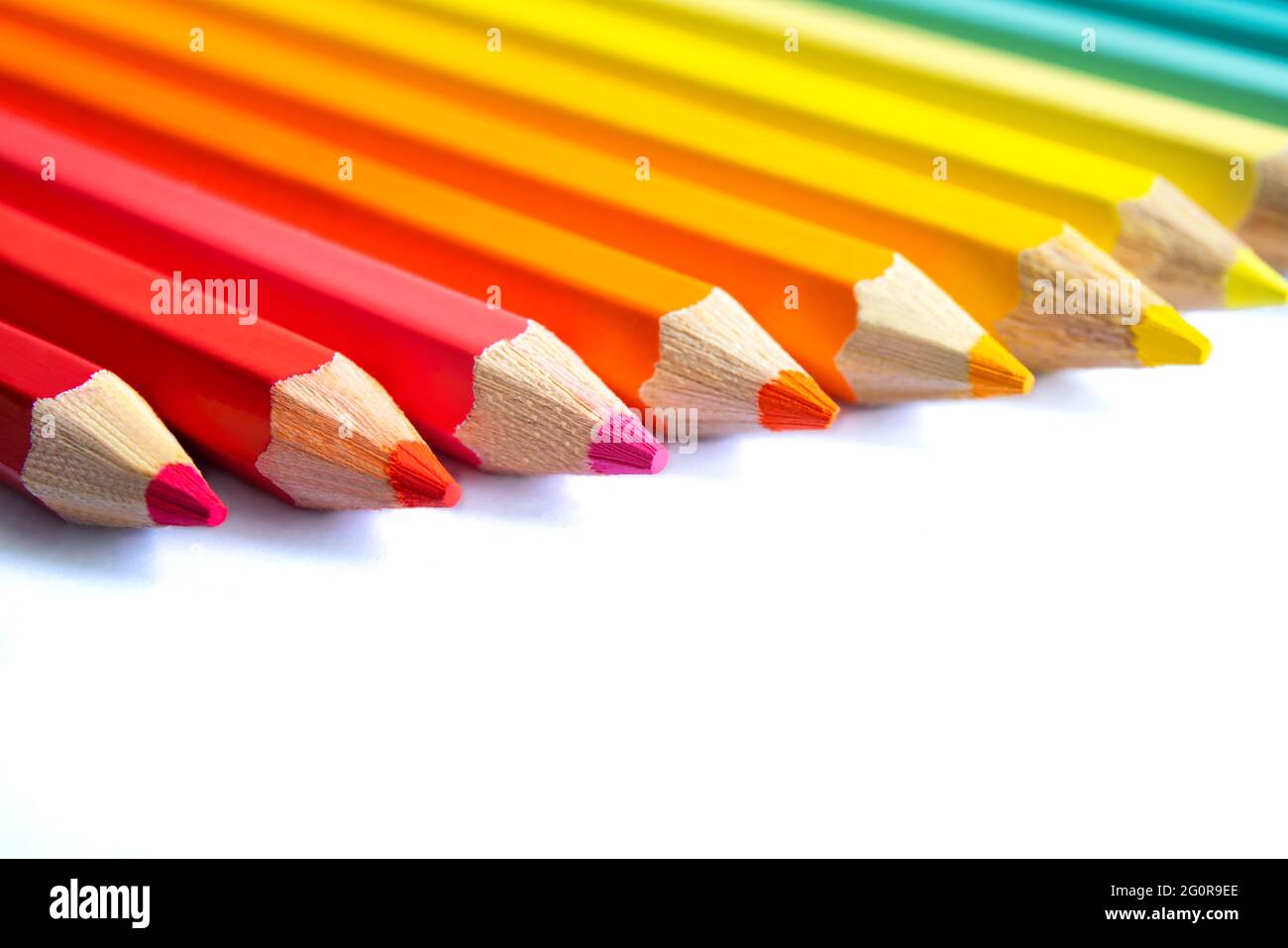 color pensil on white color background, cut out as isolate concept for ...