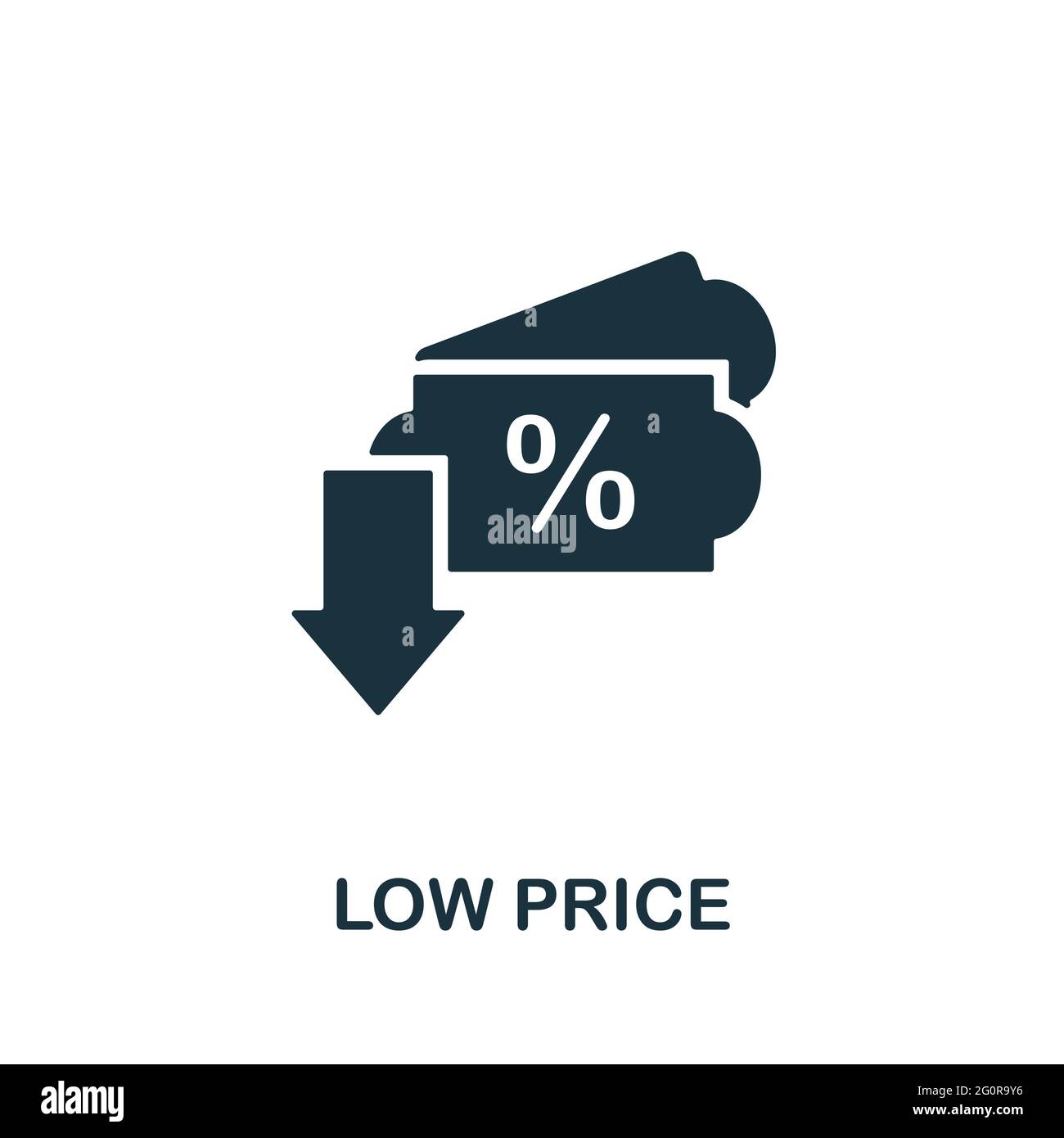 Low Price icon. Monochrome simple element from mall collection ...