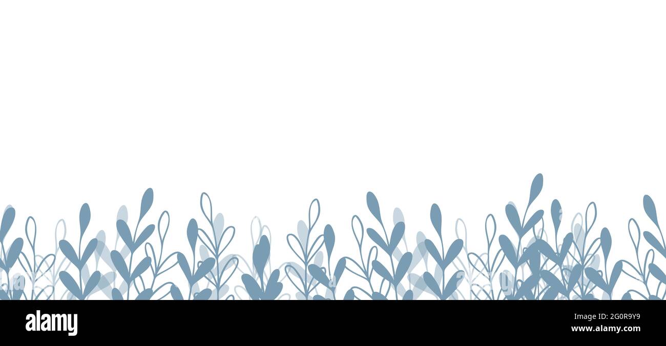 Floral web banner with drawn color exotic leaves. Nature concept design ...