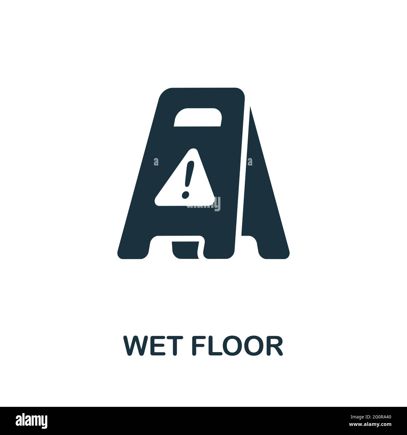 Wet Floor icon. Monochrome simple element from mall collection ... Wet Floor icon. Monochrome simple element from mall collection ...