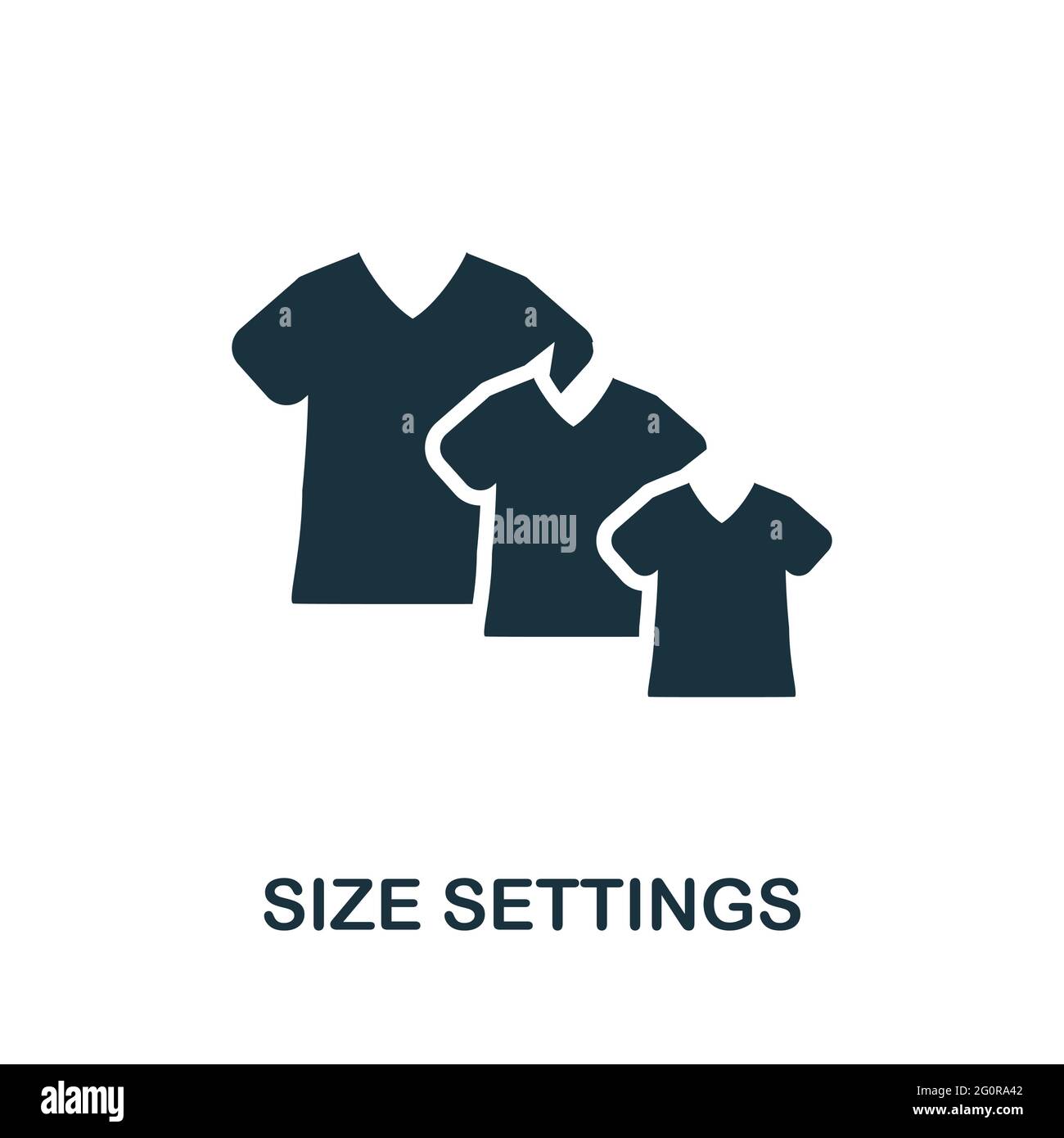 Size Settings icon. Monochrome simple element from mall collection ...