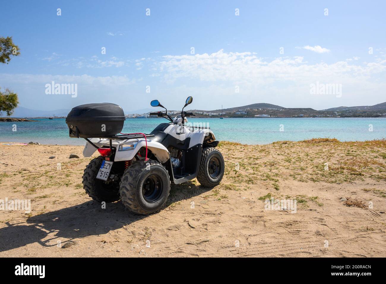 Paros, Greece - September 29, 2020: Quad parked at Kolymbithres beach ...