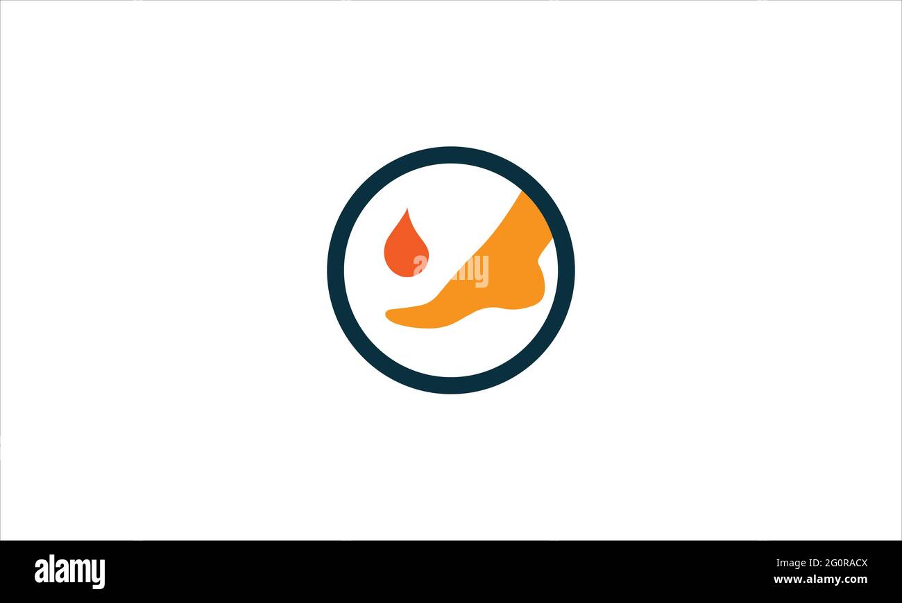 Foot Pedicure or health mate foot care icon Logo vector illustration ...