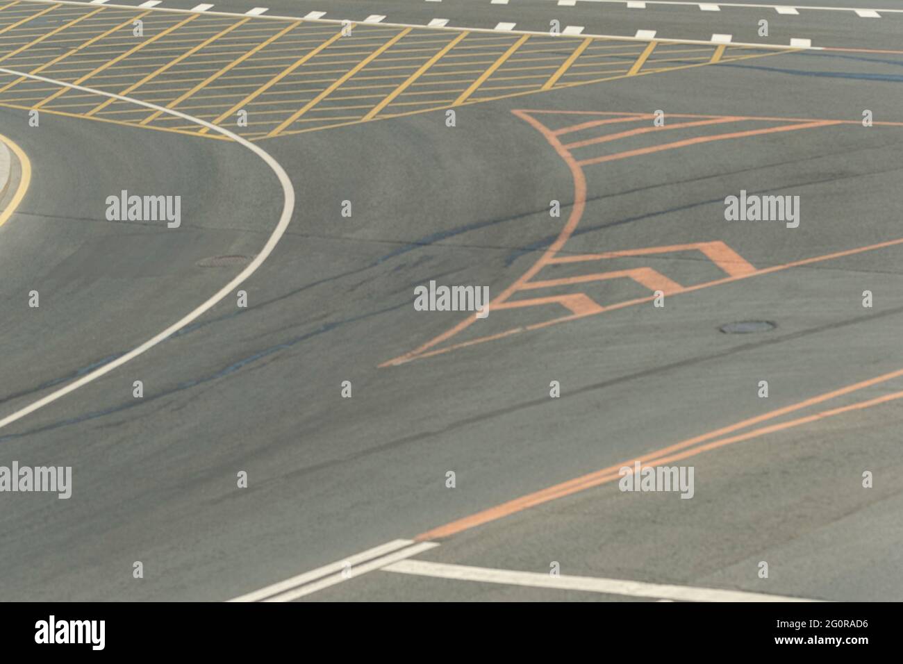 road markings and traffic symbol on surface road Stock Photo - Alamy