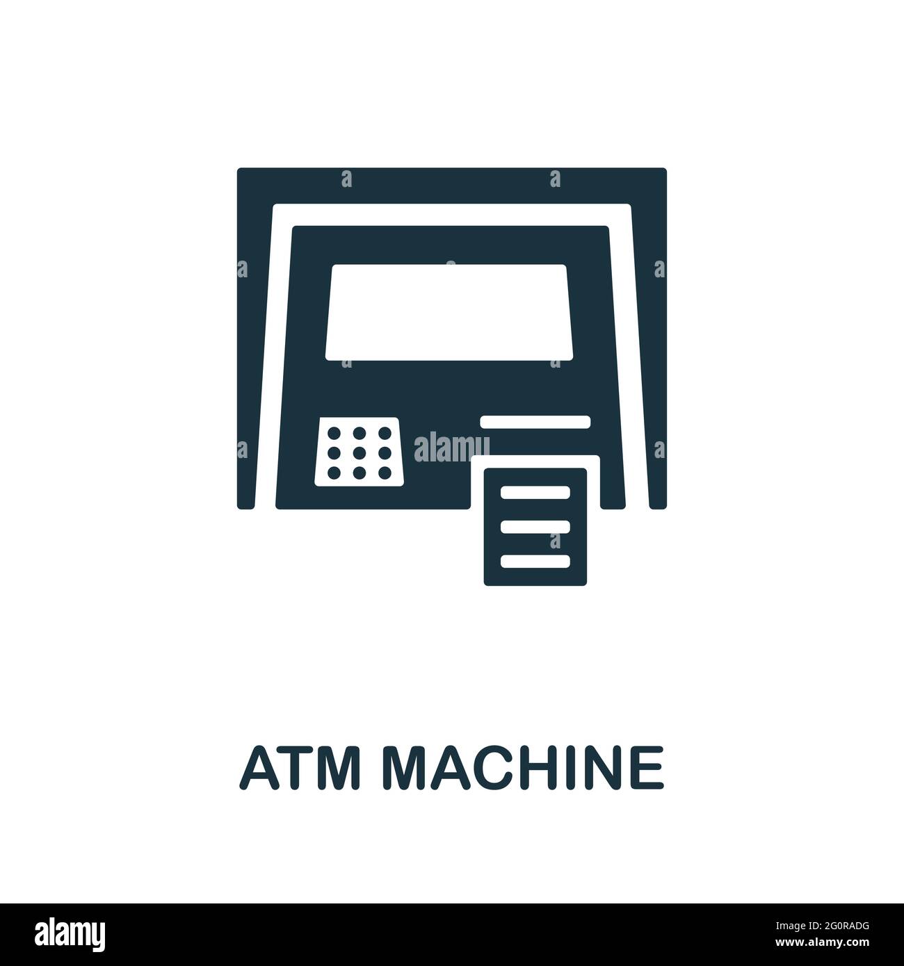 Atm Machine icon. Monochrome simple element from mall collection ...