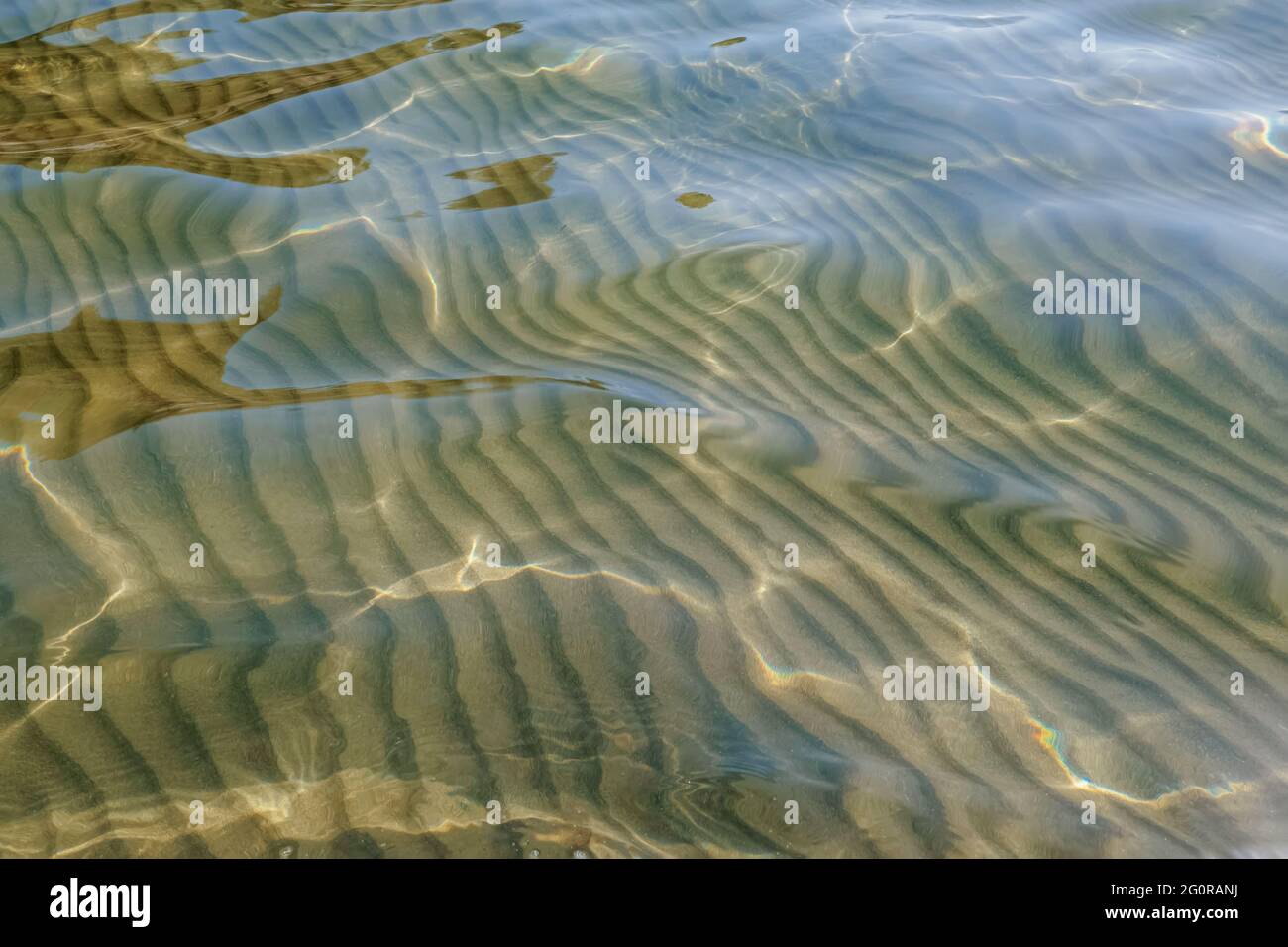 Crystal clear water rippled and sunny reflections Stock Photo - Alamy