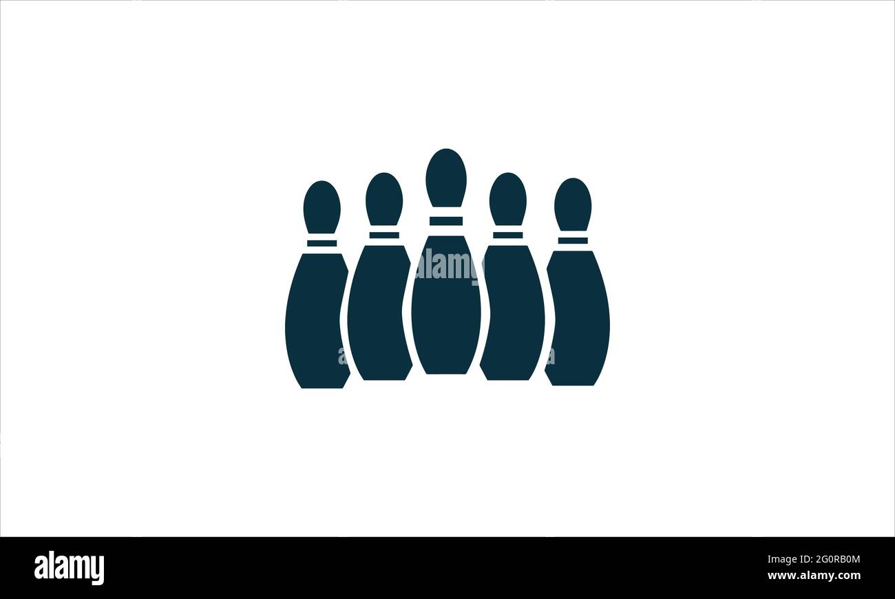 Bowling pins icon Logo design illustration template Stock Vector Image ...
