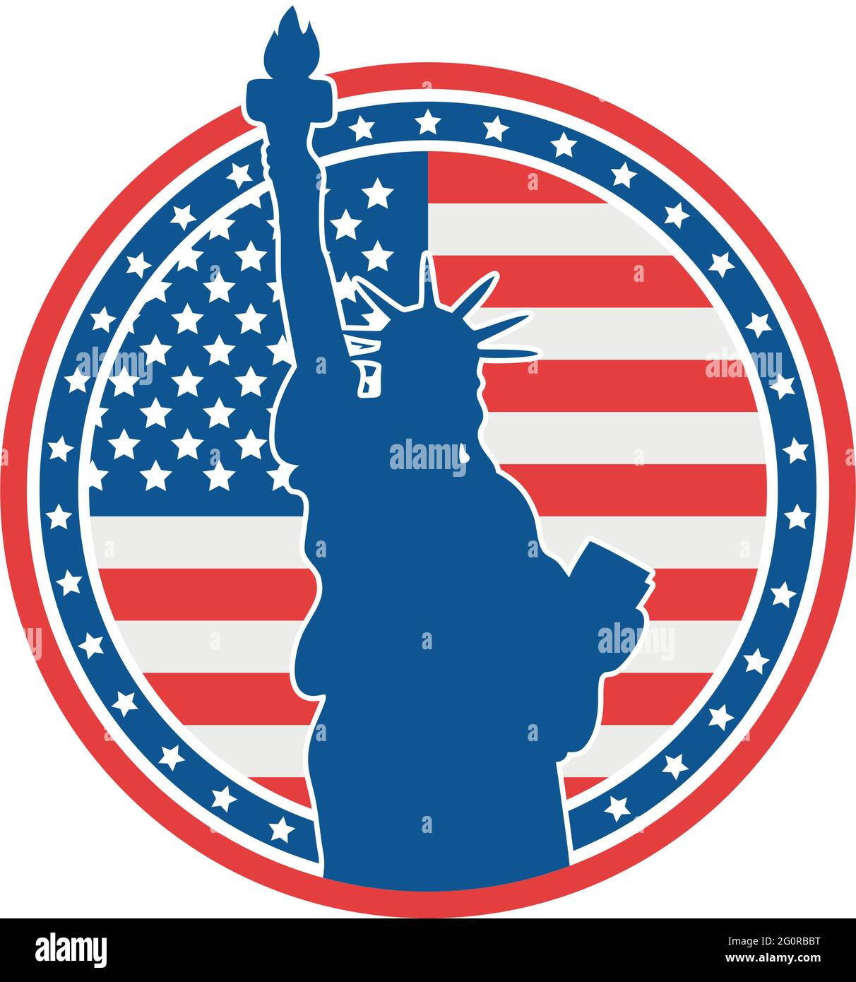 seal with statue of liberty design Stock Vector Image & Art - Alamy