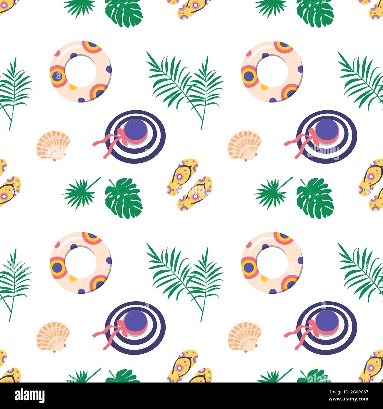 Summer background palm shells Stock Vector Images - Alamy