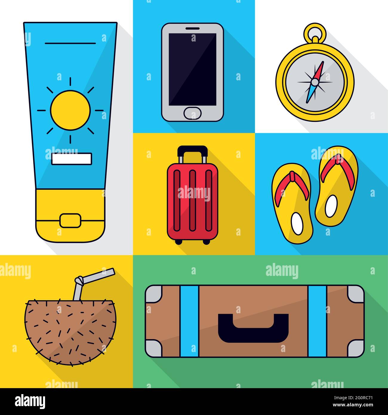 travel and summer icon set Stock Vector Image & Art - Alamy