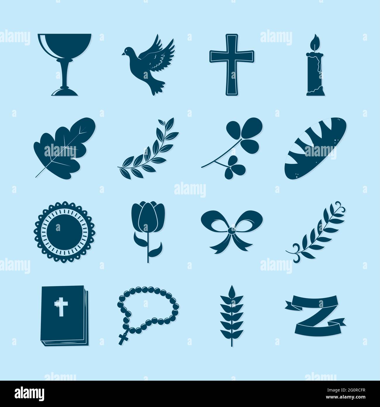 baptism icon collection on background Stock Vector Image & Art - Alamy