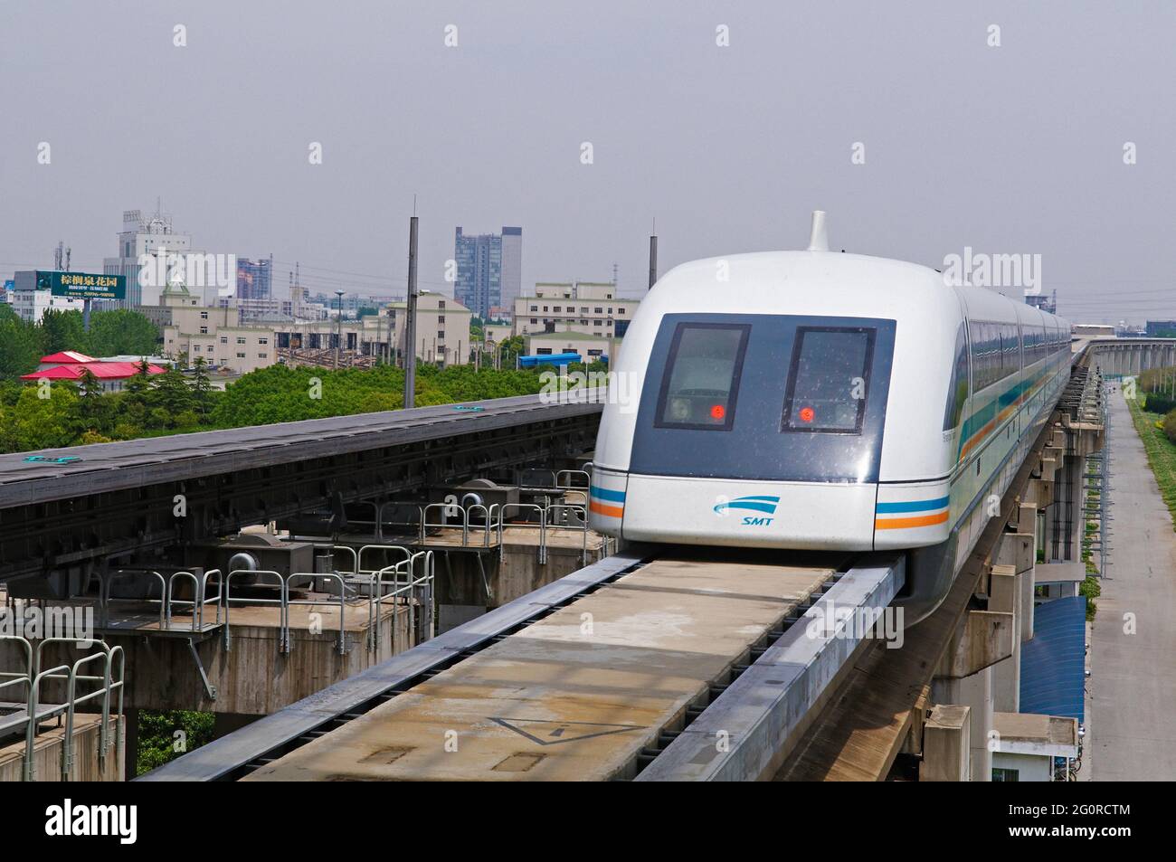 China, Shanghai, magnetic levitation train MagLev (Magnetic Levitation ...