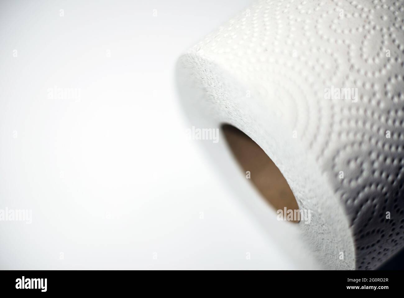 Tissue roll in top view.texture of white tissue paper background with ...