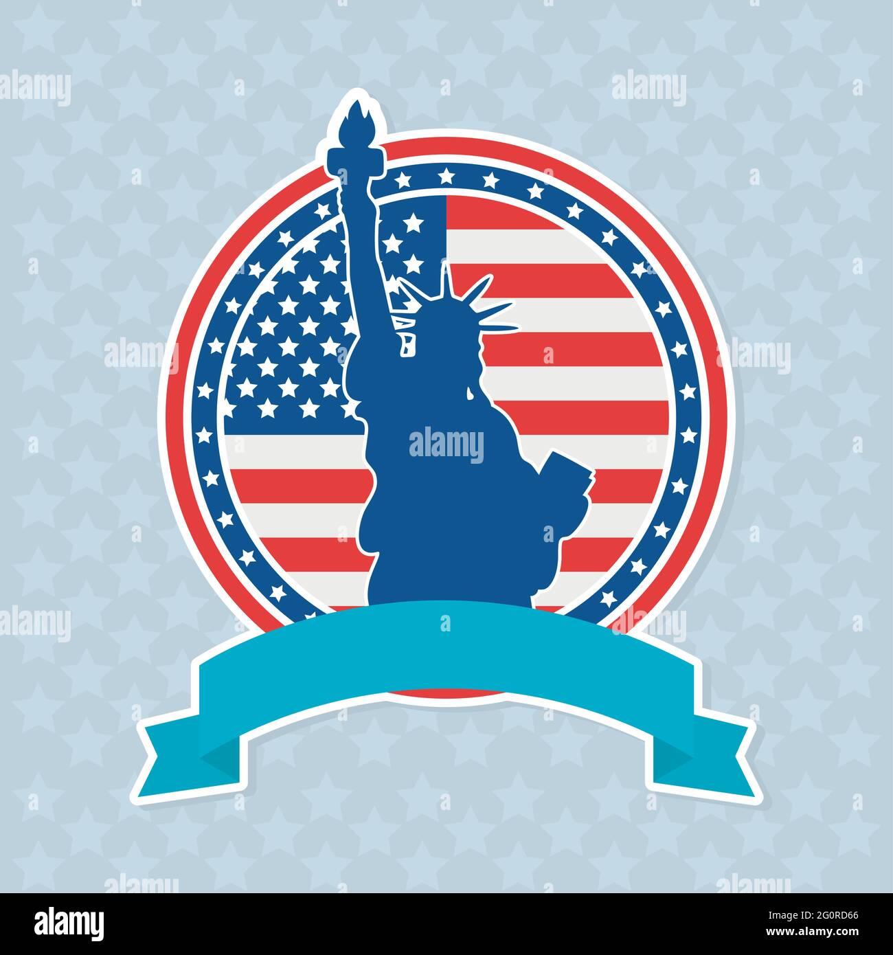 statue of liberty badge illustration Stock Vector Image & Art - Alamy