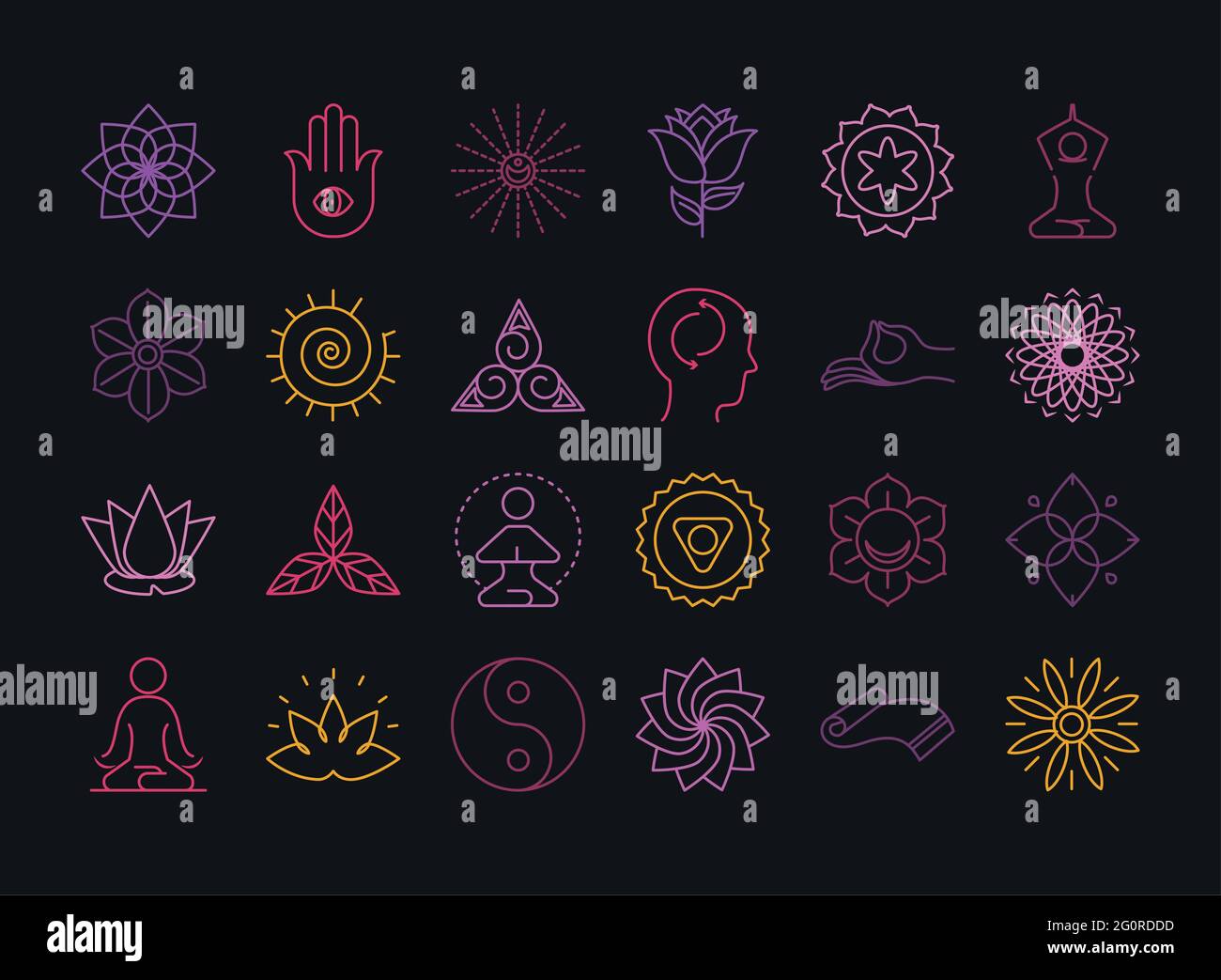 Yoga mat flower Stock Vector Images - Alamy