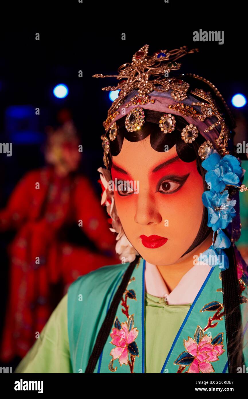 China, Shanghai, Shanghai Grand Theatre, Li Pei-Hong from Beijing Opera ...