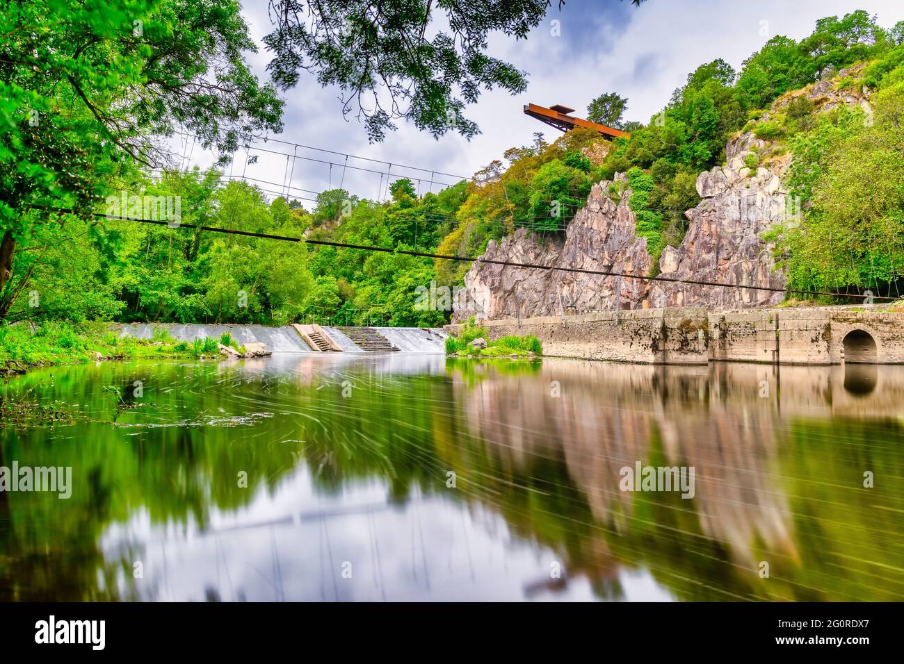 Pont Caffino water base near to Nantes Stock Photo - Alamy