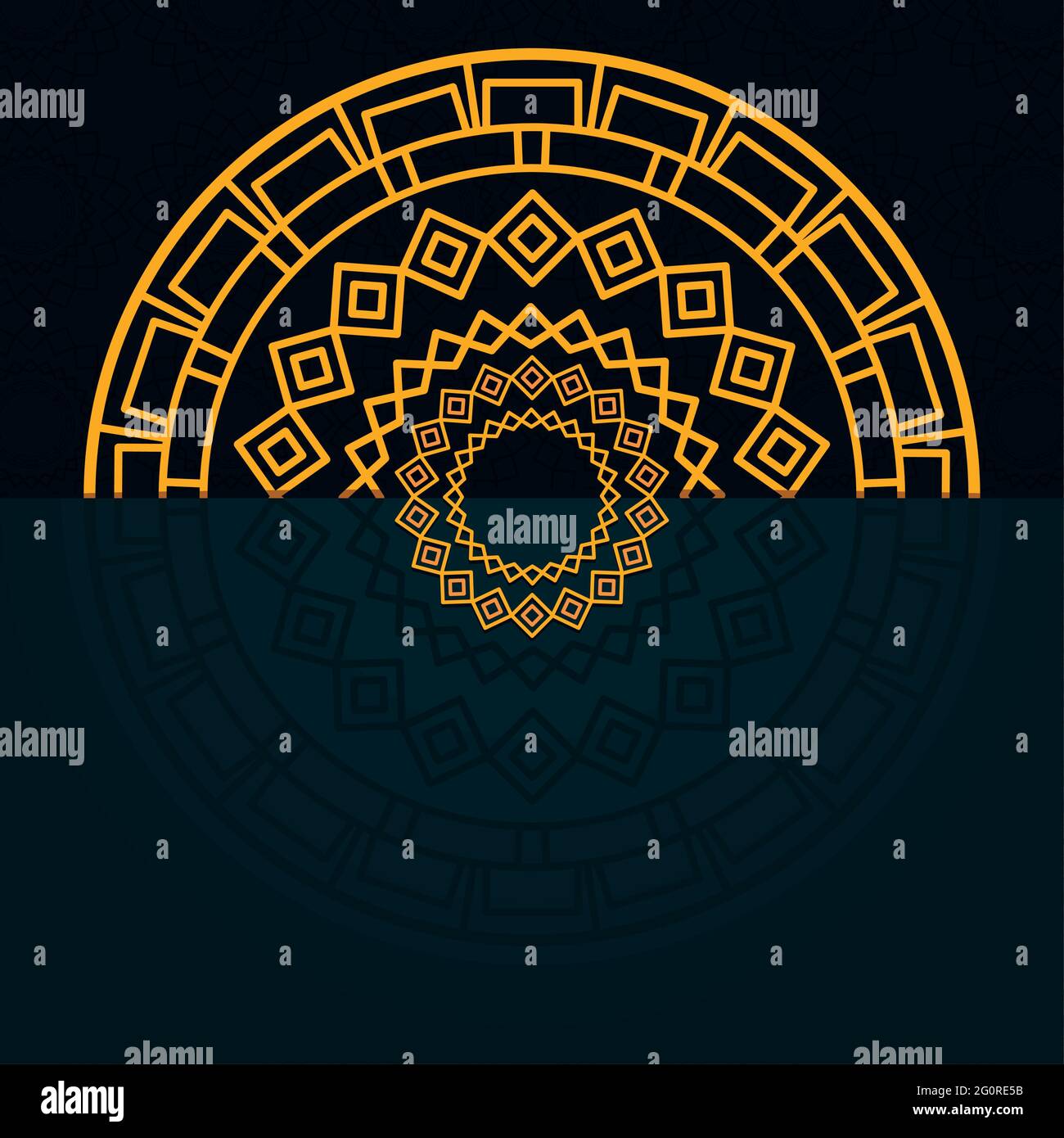 Half mandala vector Stock Vector Images - Alamy