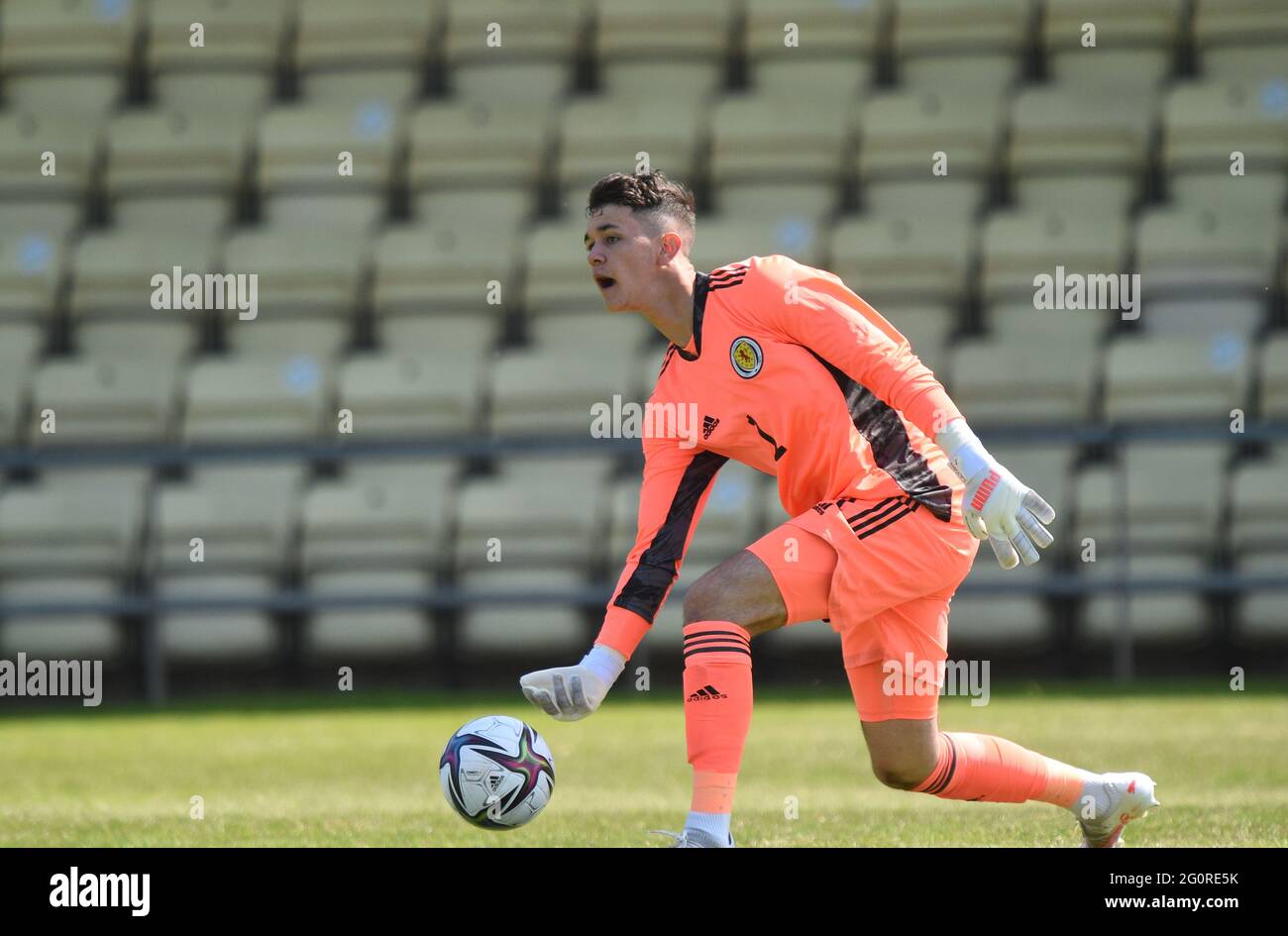Dumbarton, Scotland .UK 2nd June 21 Friendly Match.Scotland U-21 v ...