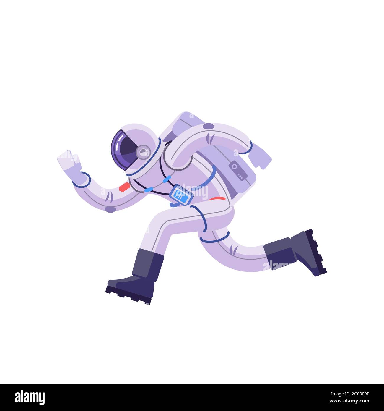 Astronaut running. Set of Astronaut man character vector design ...