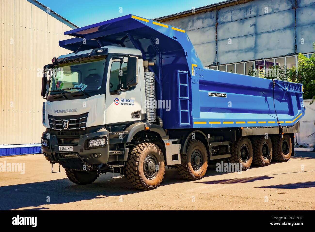 Novokuznetsk,Russia-02.06.2021, KAMAZ-65805 mining dump truck of the ...