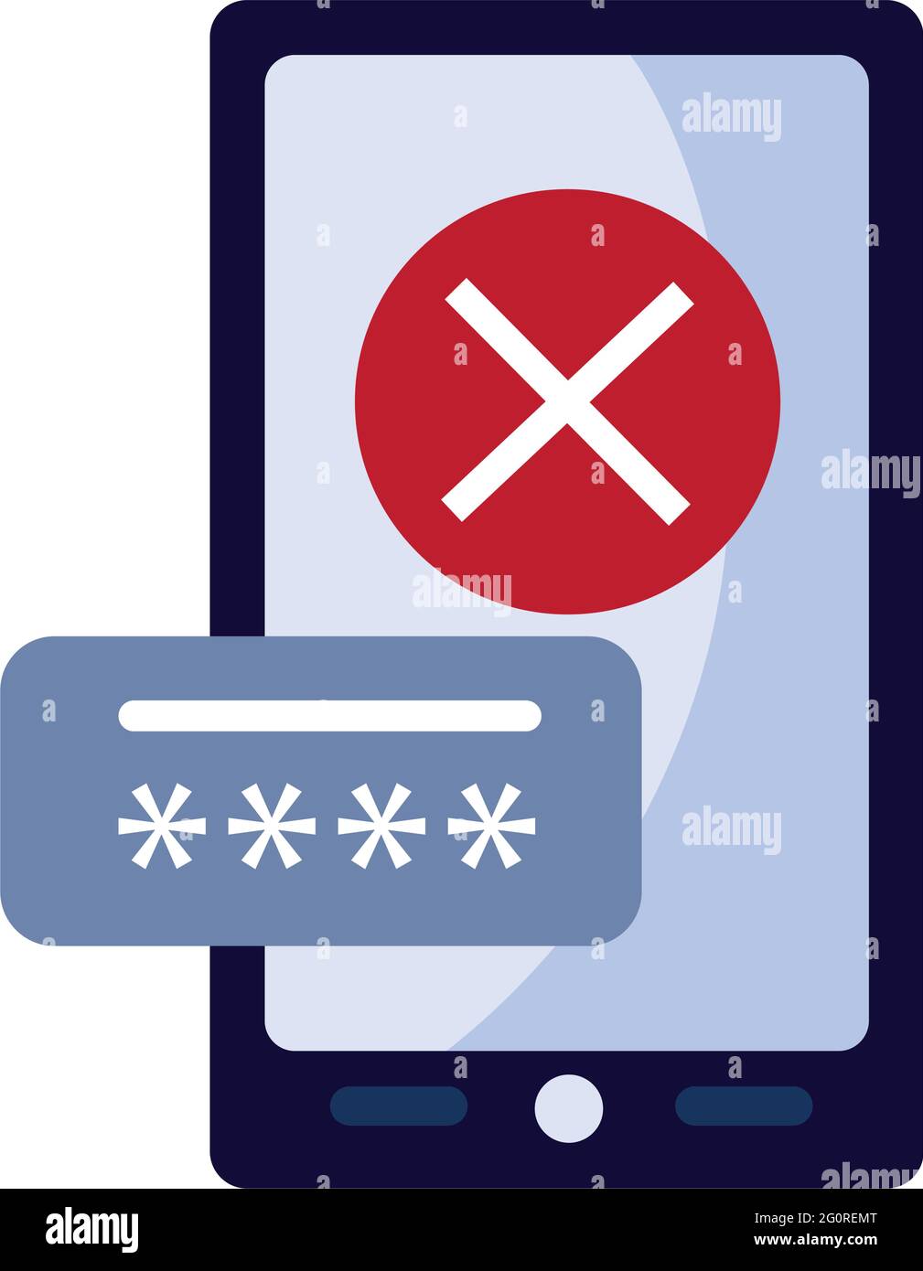 smartphone error password Stock Vector Image & Art - Alamy