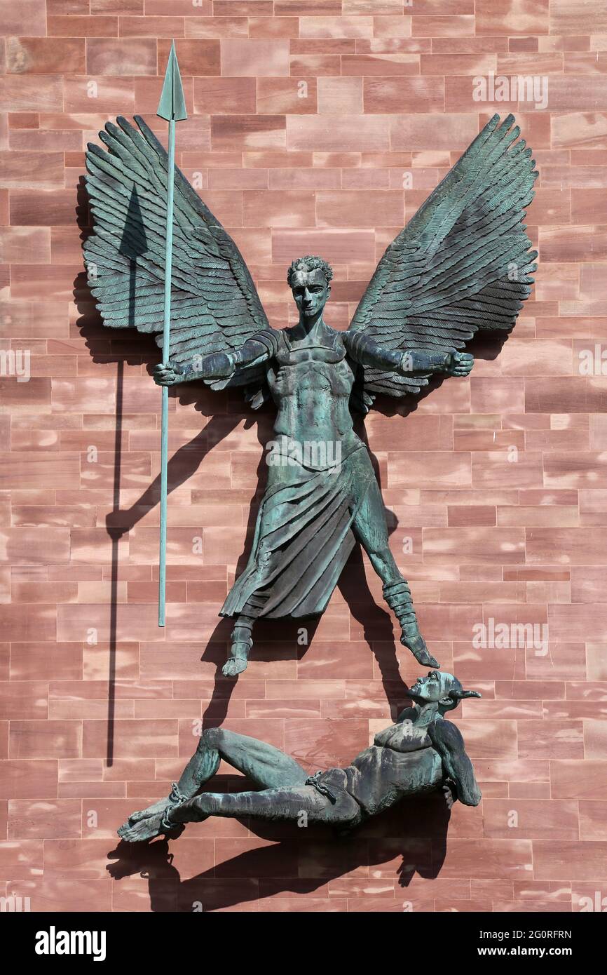 'St Michael's Victory over the Devil' (Jacob Epstein, 1958, bronze ...