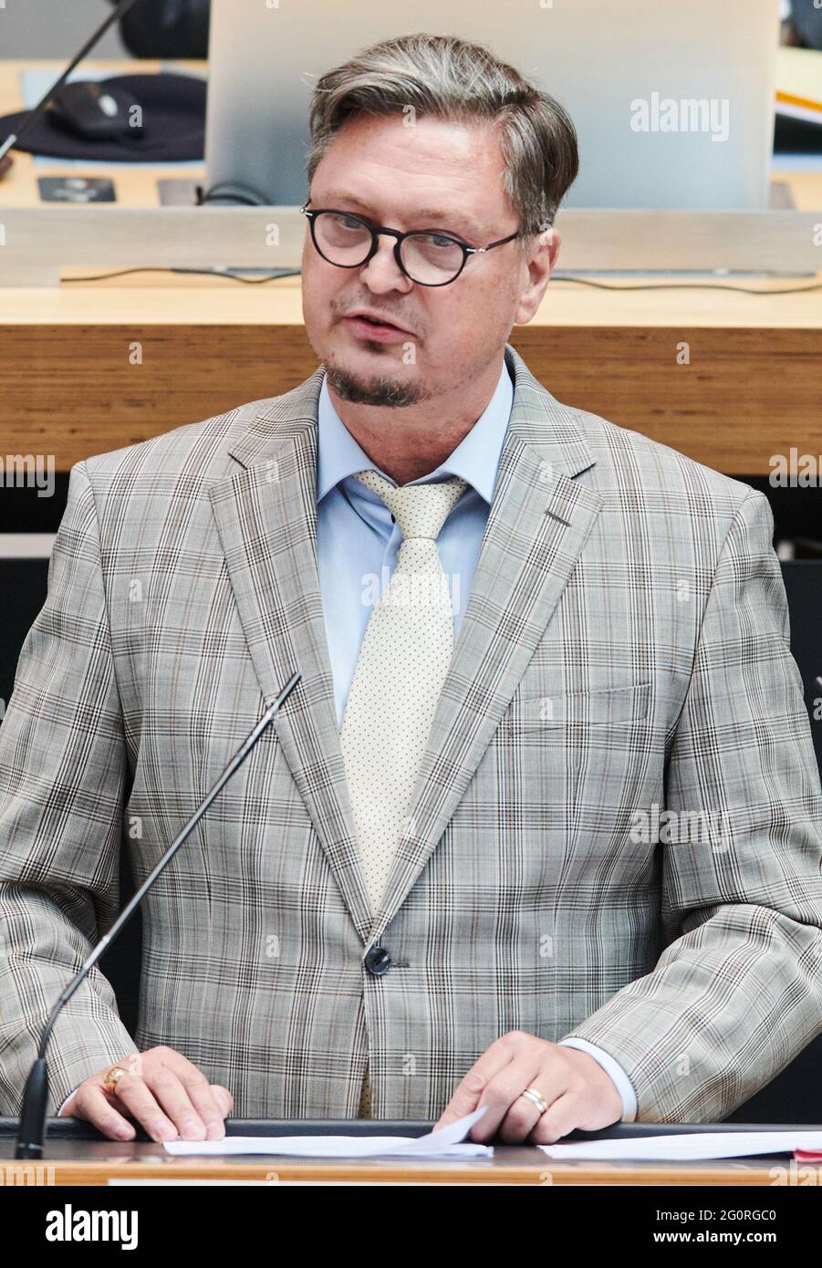 Berlin, Germany. 03rd June, 2021. The MP Frank-Christian Hansel (AfD ...