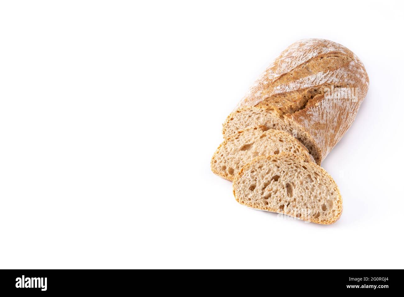 Fresh baked bread isolated on white background Stock Photo - Alamy