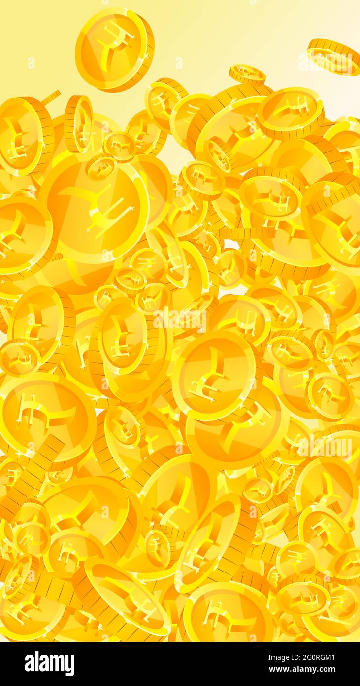 Indian rupee coins falling. Pleasing scattered INR coins. India money ...