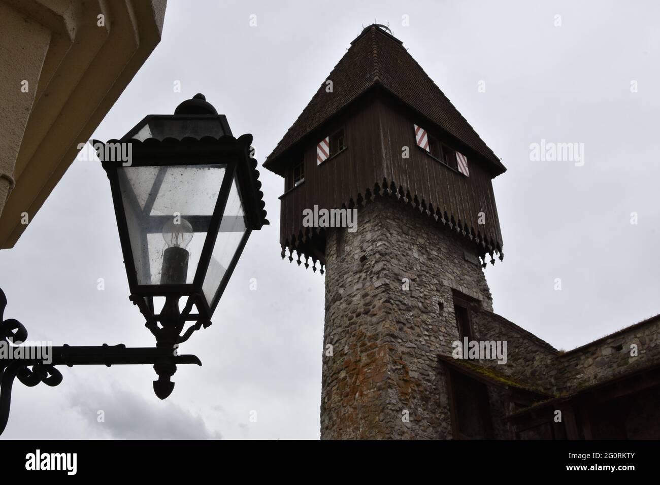 Stork tower in Tiengen, Germany, in German called Storchenturm Stock ...