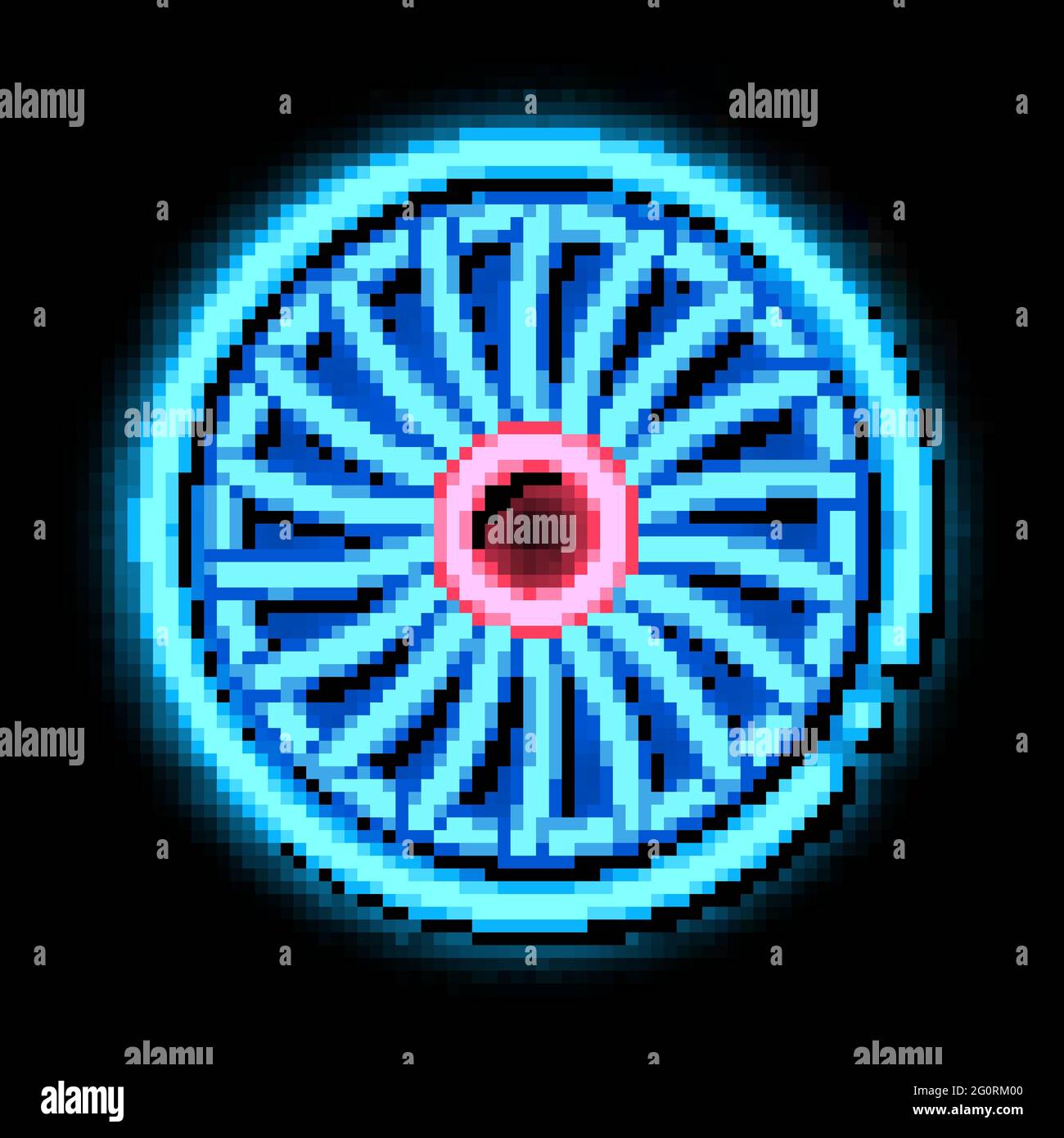 Turbine Engine Neon Glow Icon Illustration Stock Vector Image And Art Alamy