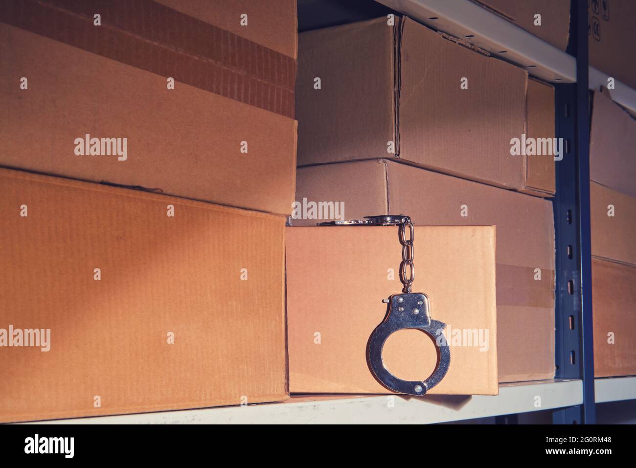 Handcuffs as a symbol of compliance with the law and protection from ...