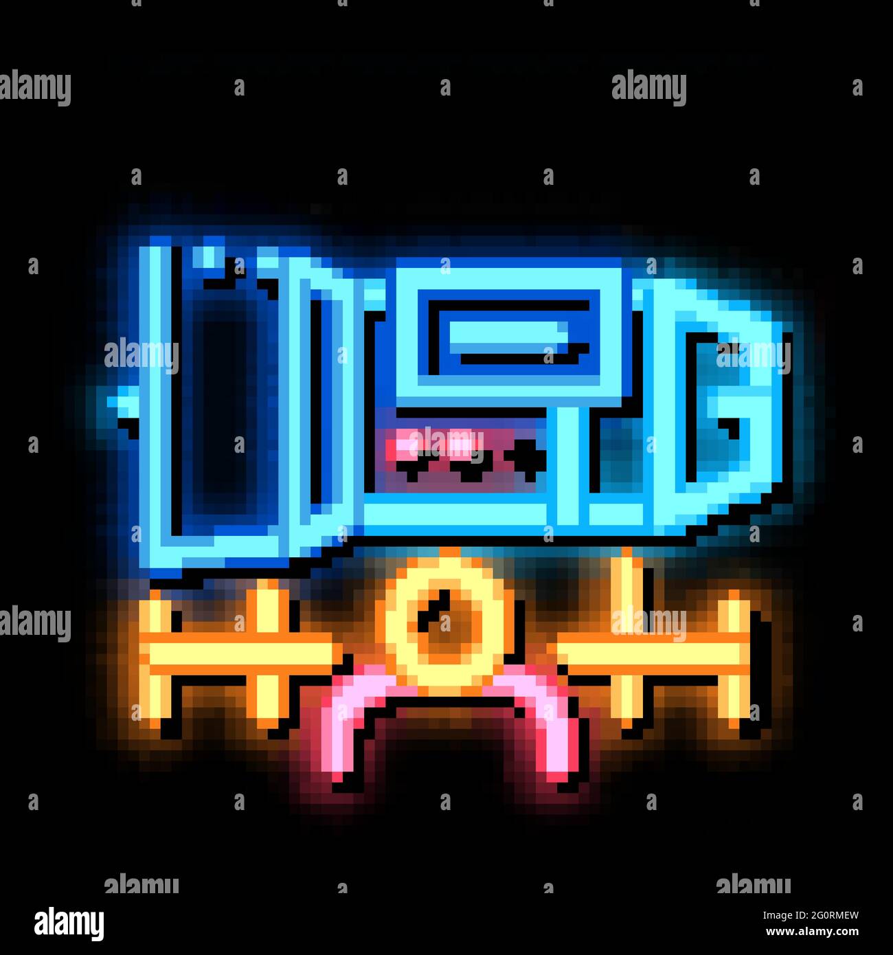 Engineer Engine neon glow icon illustration Stock Vector Image & Art ...