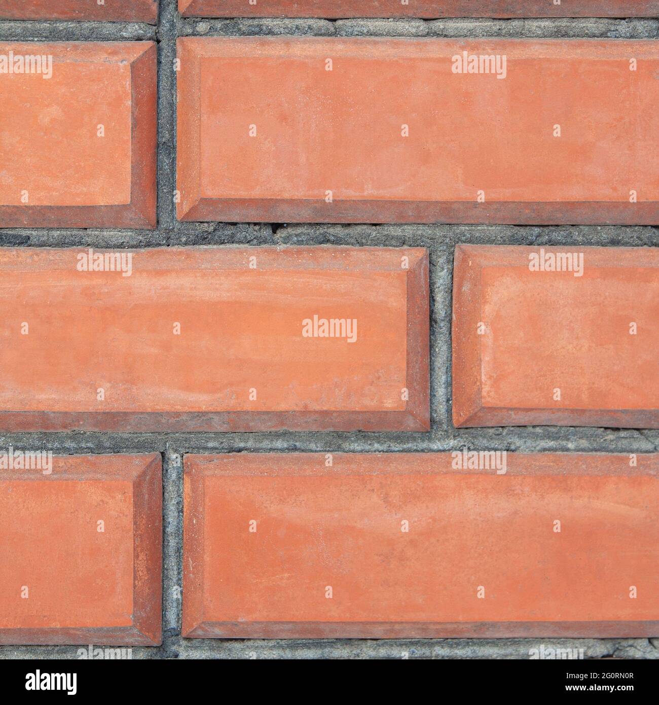 Red Italian brick masonry close-up. Background image Stock Photo - Alamy